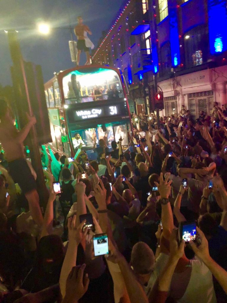 Riotous scenes in streets and bars of Camden as fans celebrate victory ...